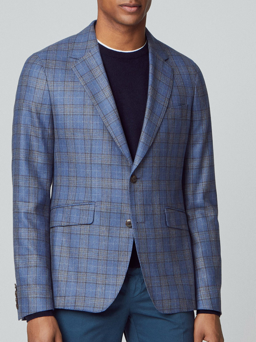 Buy HACKETT LONDON Checked Single Breasted Casual Blazers - Blazers for ...