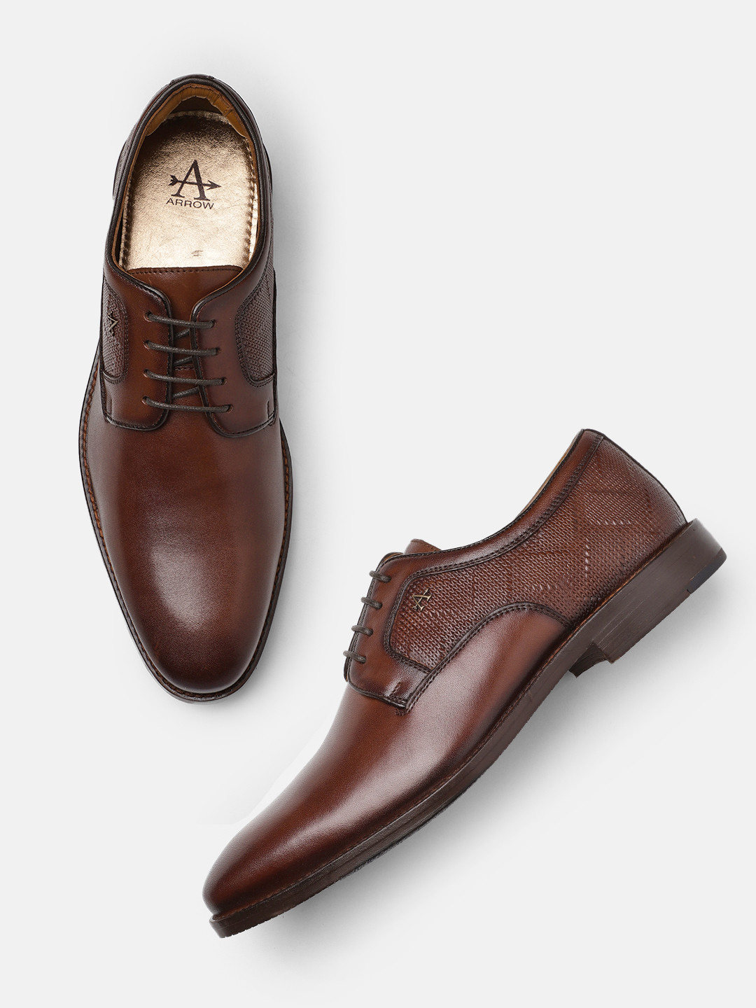 Buy Arrow Men Clone Formal Leather Derbys - Formal Shoes for Men ...