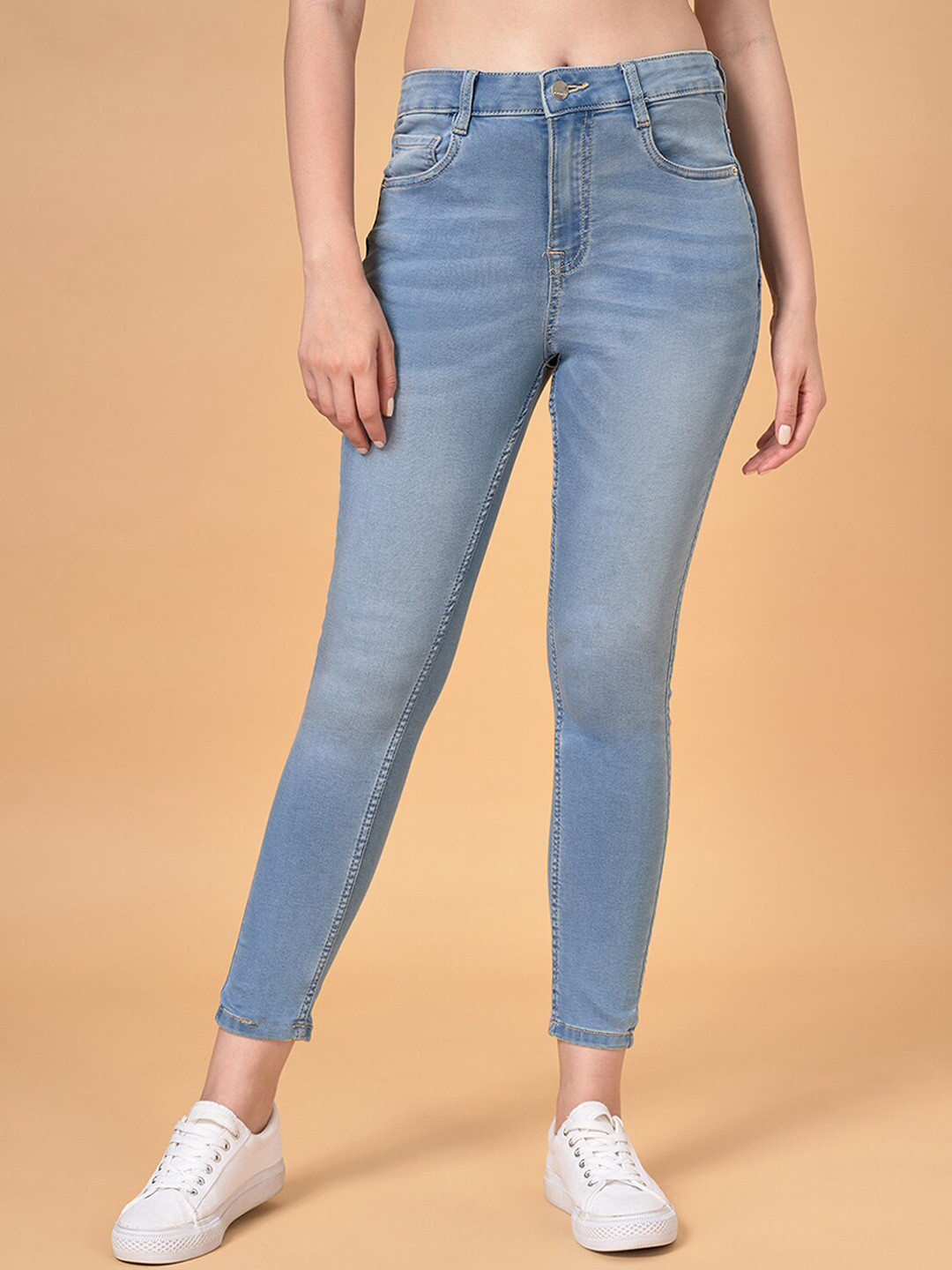 Buy SF JEANS By Pantaloons Women Skinny Fit High Rise Light Fade Cotton ...