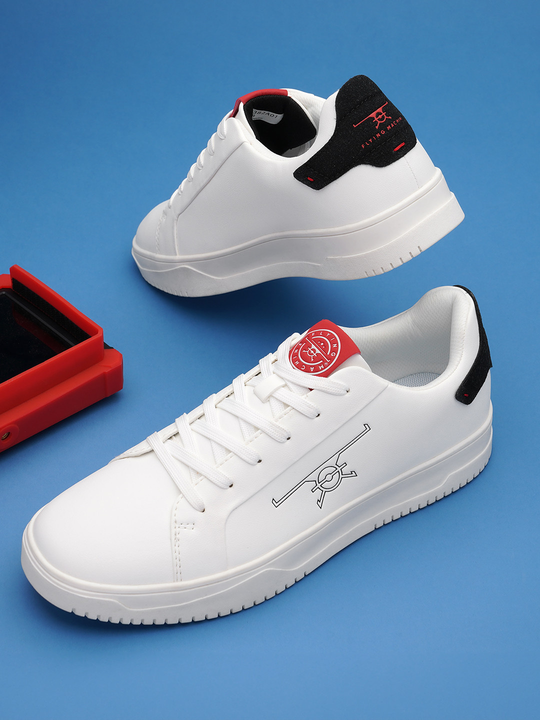 Buy Flying Machine Men KYREE Brand Logo Printed Sneakers - Casual Shoes ...