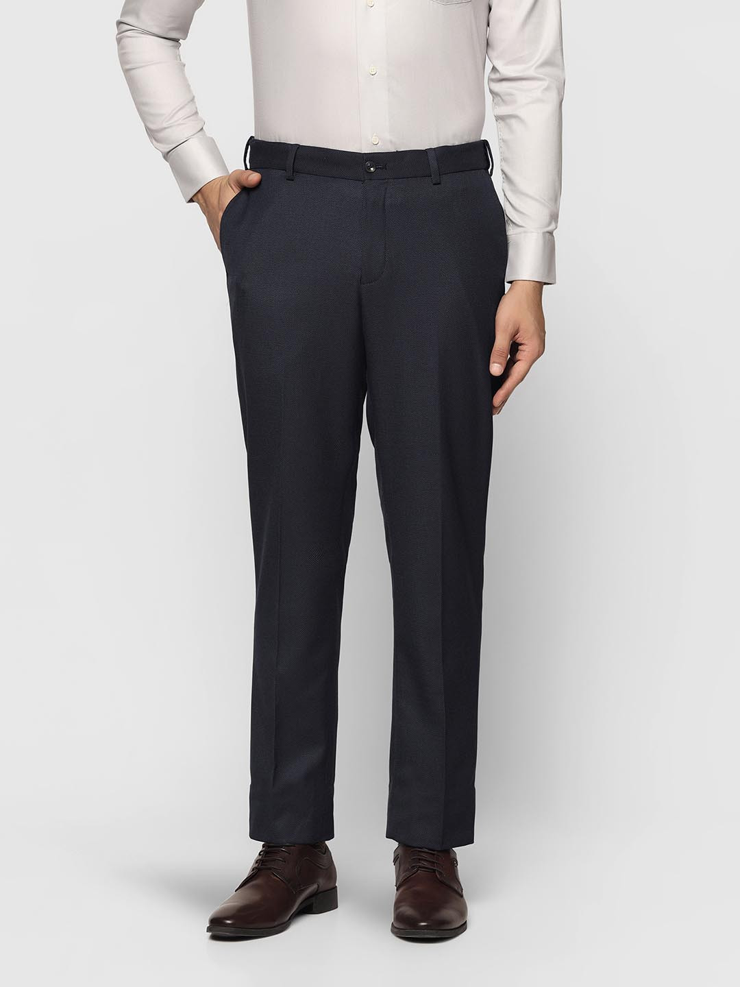 Buy Blackberrys Men Slim Fit Formal Trousers - Trousers for Men ...