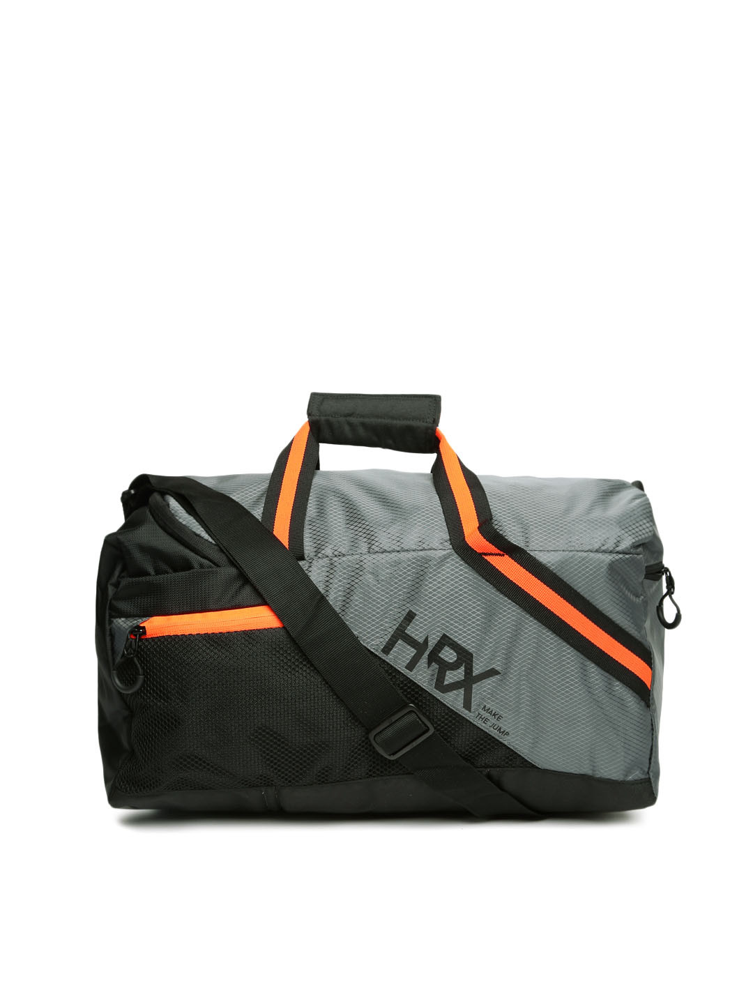 Buy HRX By Hrithik Roshan Black & Grey Duffel Bag - Duffel Bag for ...