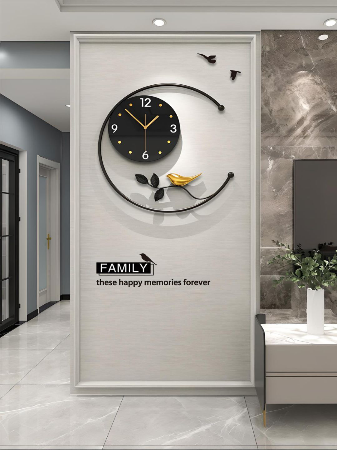 Buy The Art House Black Textured Abstract Shaped Contemporary Wall ...