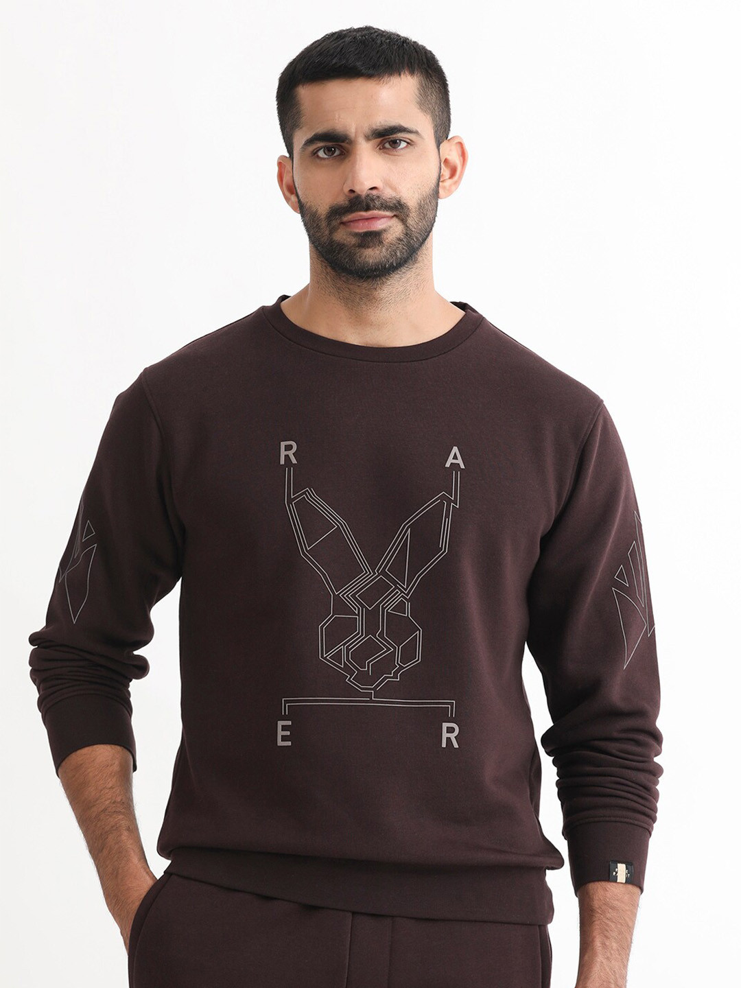 Buy RARE RABBIT Round Neck Cotton Sweatshirt - Sweatshirts for Men ...
