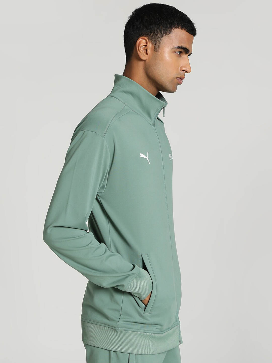 Buy PUMA Motorsport Mercedes AMG PETRONAS Cloudspun Track Mock Collar ...