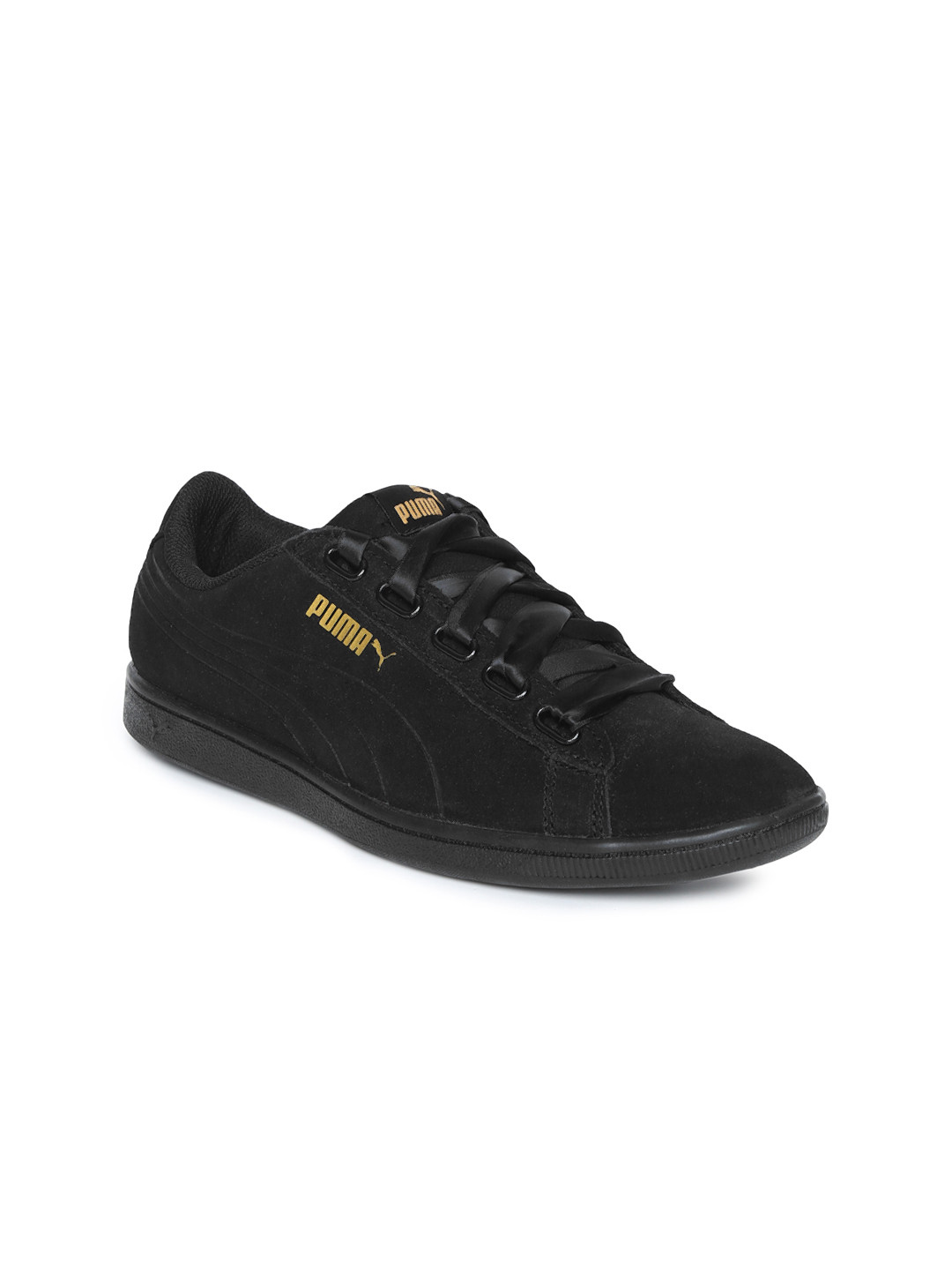 Buy Puma Women Black Vikky Ribbon Suede Sneakers - Casual Shoes for ...