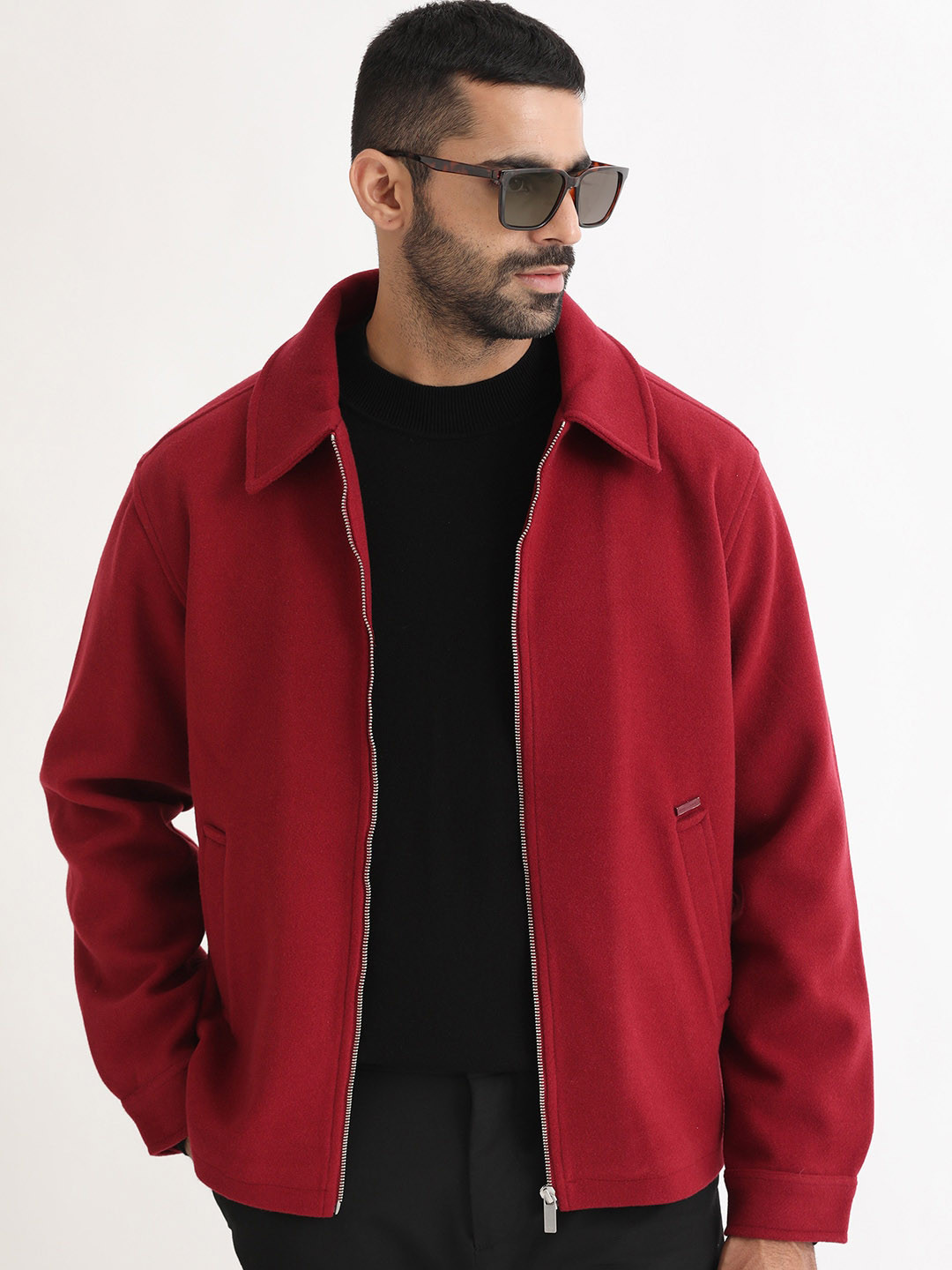 Buy RARE RABBIT Men Tweeder Tailored Fit Spread Collar Jacket - Jackets ...