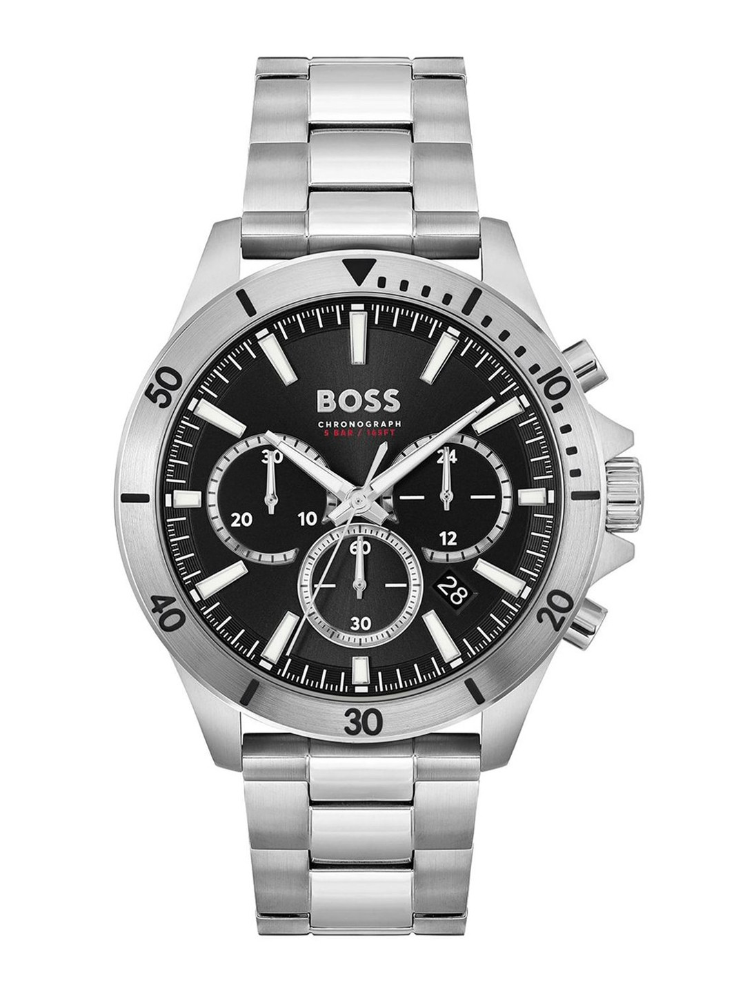 Buy BOSS Men Textured Stainless Steel Bracelet Style Straps Analogue ...