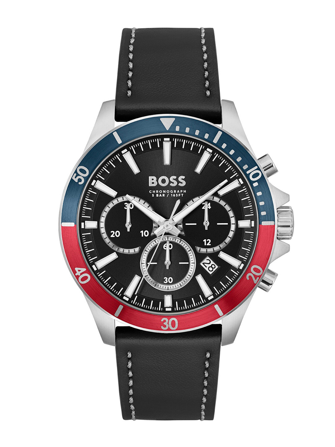 Buy BOSS Men Brass Dial & Leather Straps Analogue Chronograph Watch ...