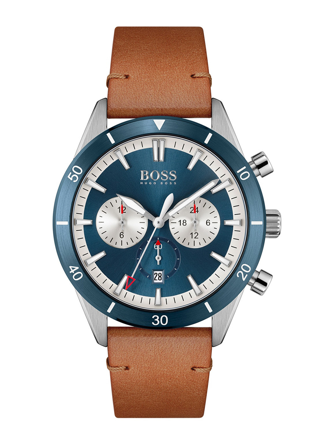 Buy BOSS Men Textured Dial & Leather Straps Analogue Multi Function ...