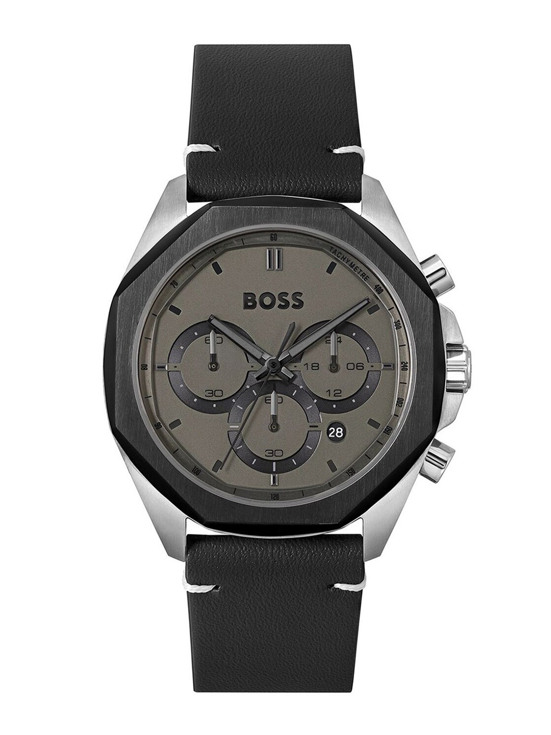 Buy BOSS Men Textured Leather Straps Analogue Chronograph Watch 1514014 ...