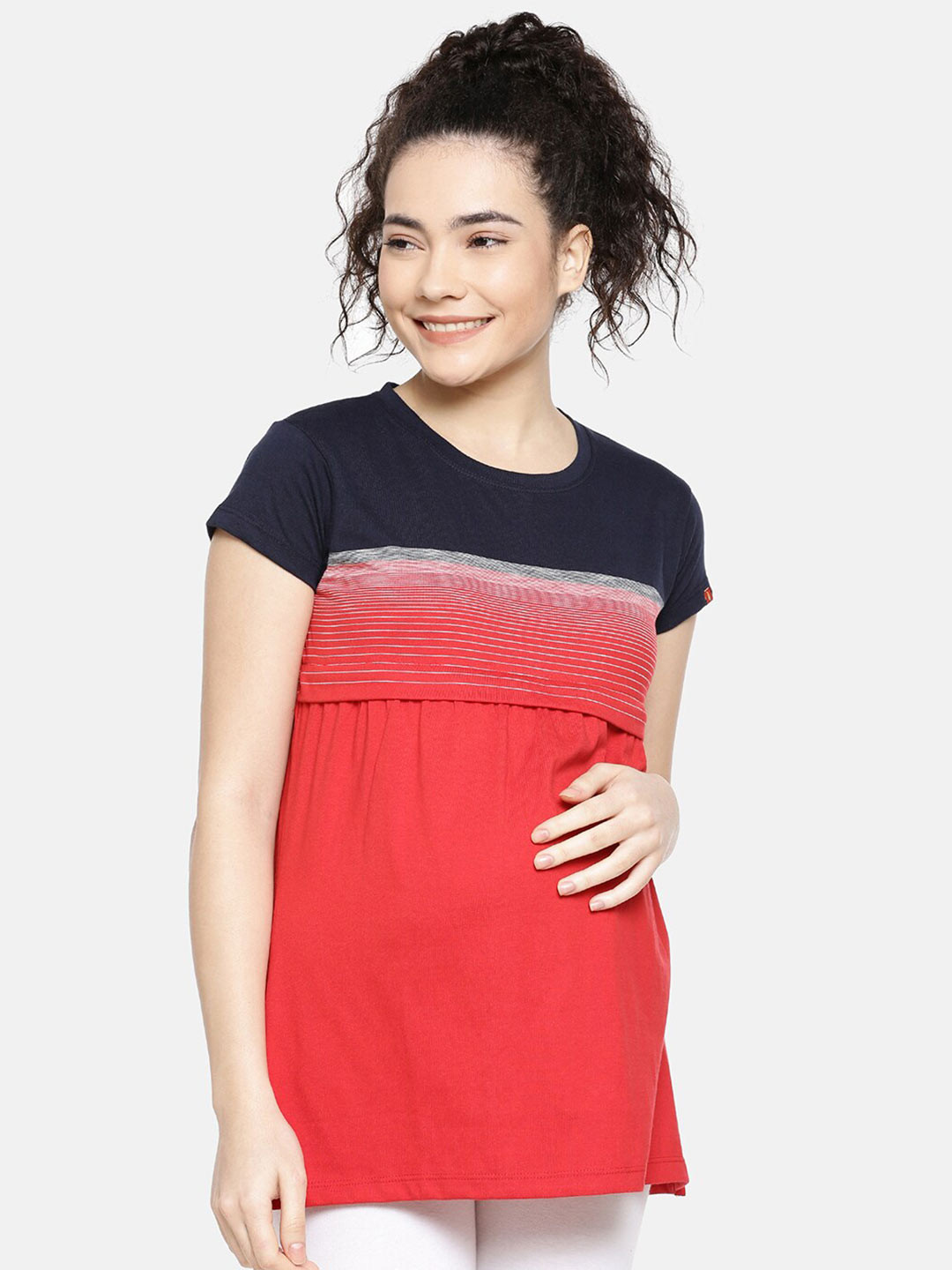 Buy GOLDSTROMS Colourblocked Longline Maternity Top - Tops for Women ...