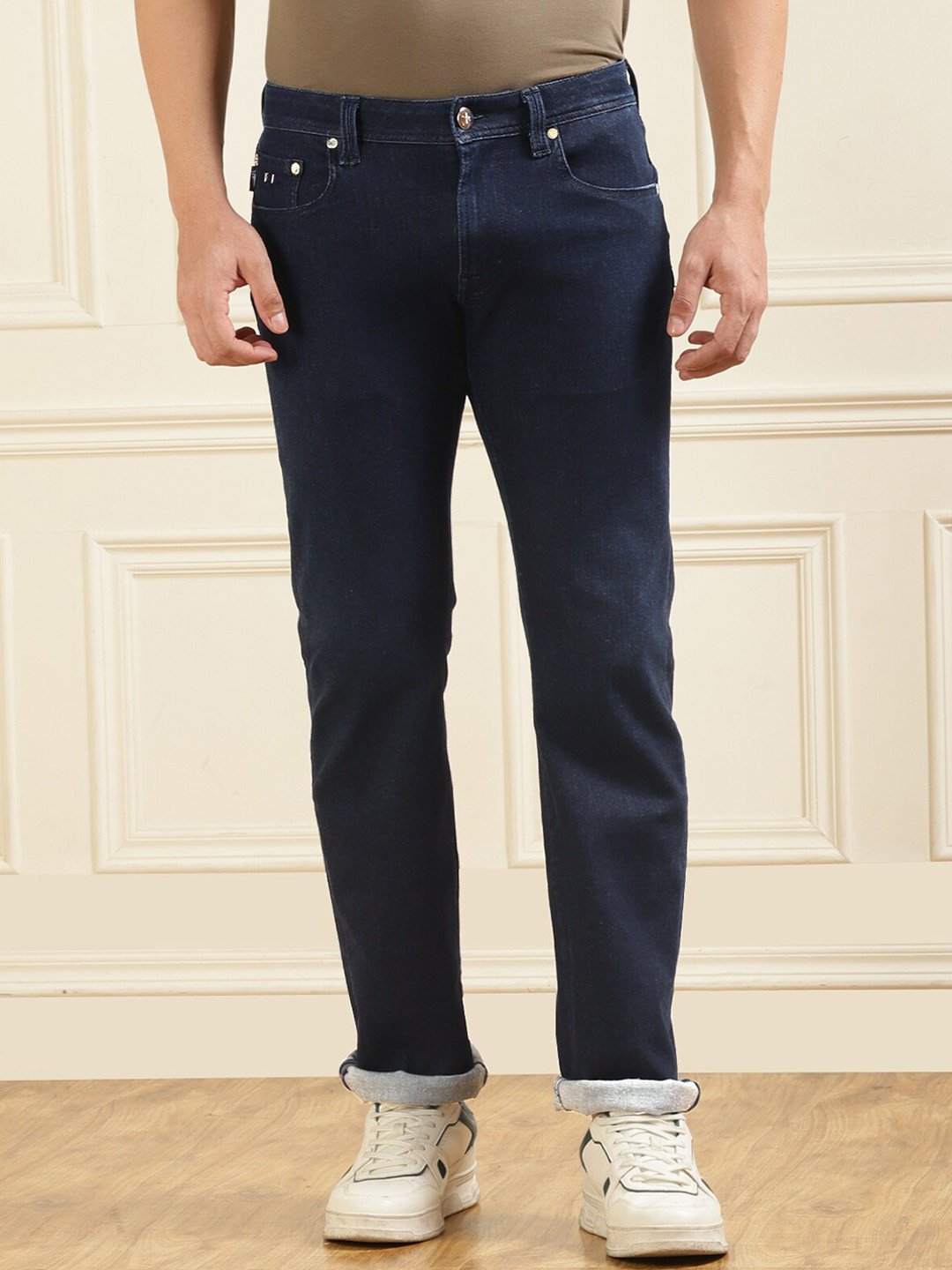 Buy Tramarossa Mid Rise Dark Shade Clean Look Stretchable Jeans - Jeans ...