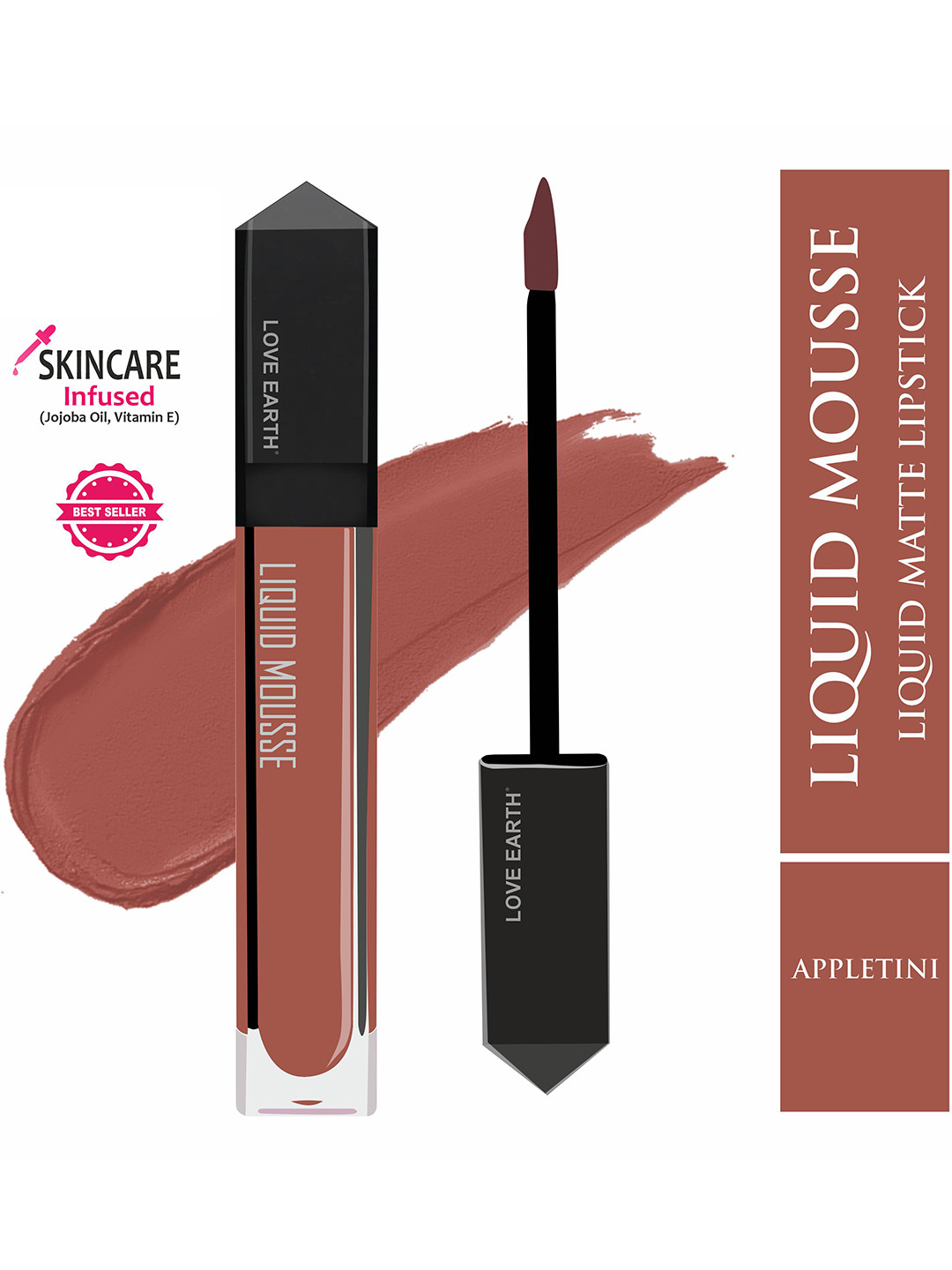 Buy LOVE EARTH Liquid Mousse Matte Long Lasting Lipstick 6ml Appletini ...