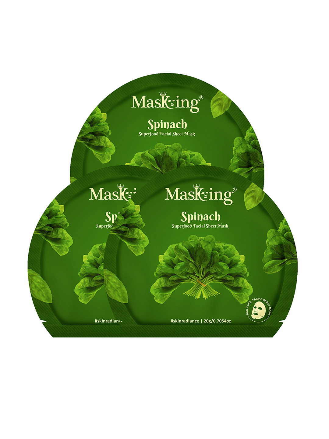 Buy Masking Pack Of 3 Superfood Spinach Facial Sheet Masks - Sheet ...