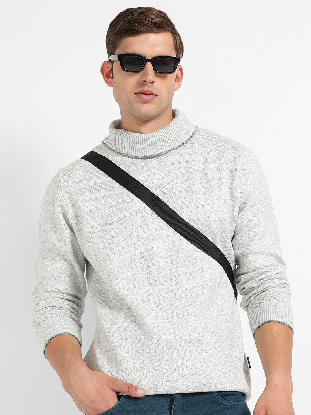 Buy Campus Sutra Turtle Neck Ribbed Woollen Pullover - Sweaters for Men ...