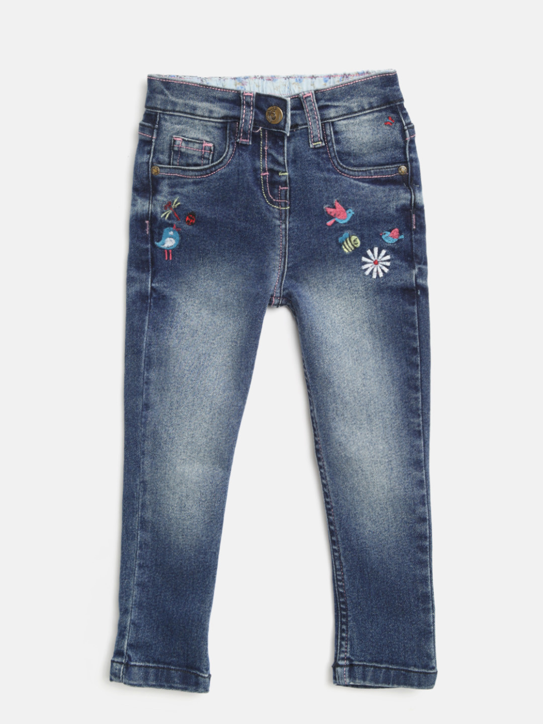 Buy Juniors By Lifestyle Girls Blue Mid Rise Clean Look Stretchable ...