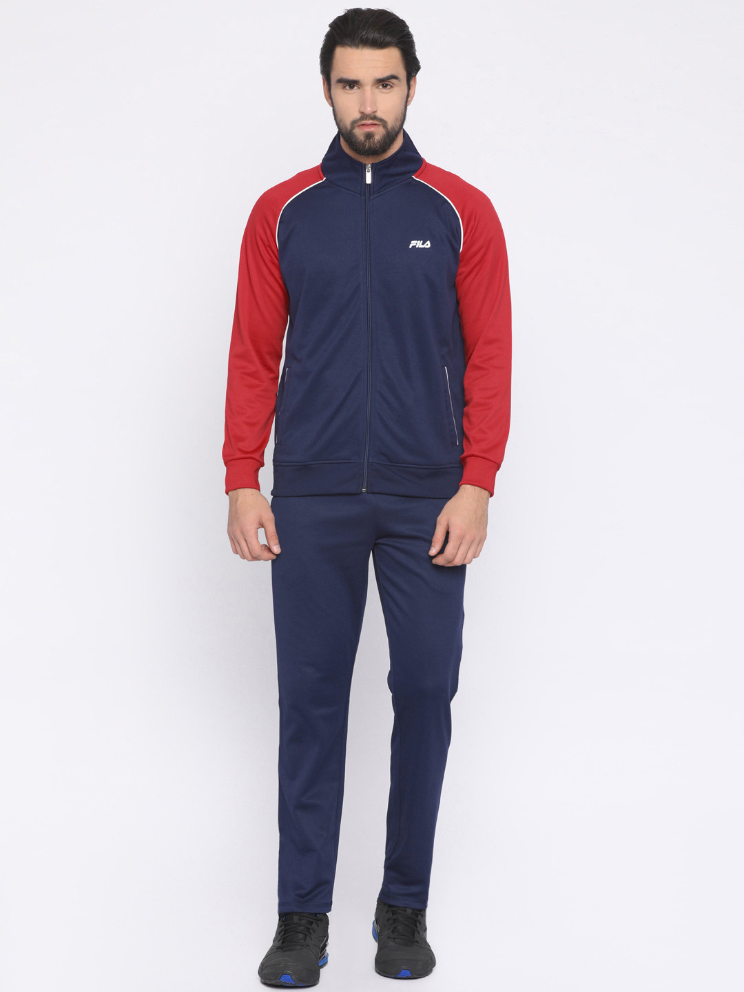 Buy FILA Men Red & Navy Blue Tracksuit - Tracksuits for Men 2458103 ...