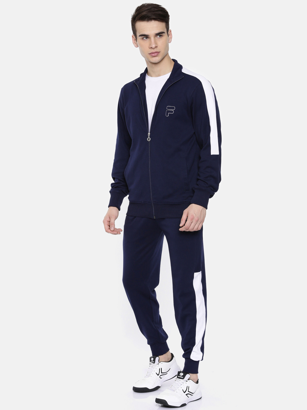Buy FILA Men Navy Blue Solid Tracksuit - Tracksuits for Men 2458113 ...