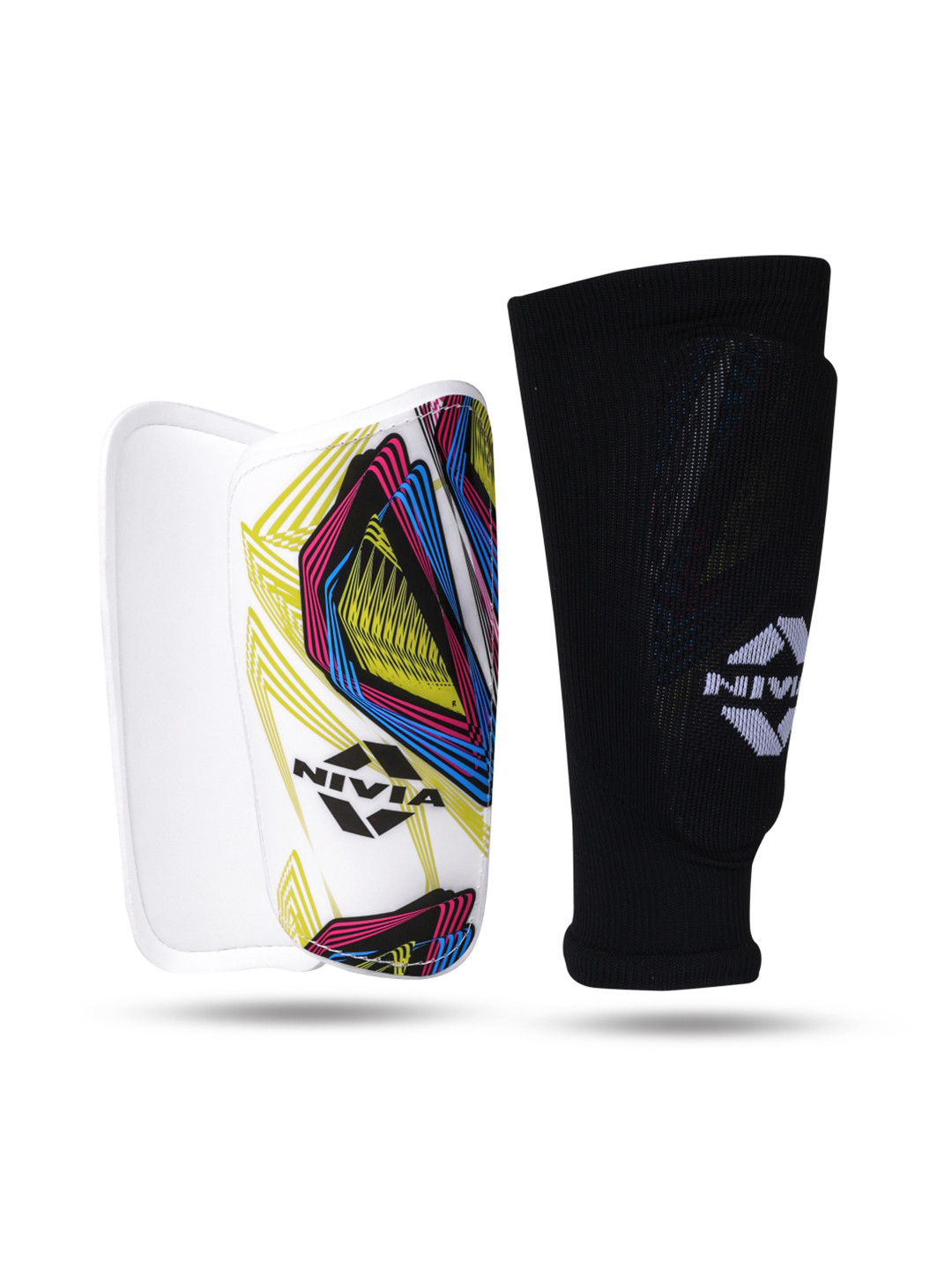 Buy NIVIA Classic Shin Guards With Sleeves - Sports Accessories for ...