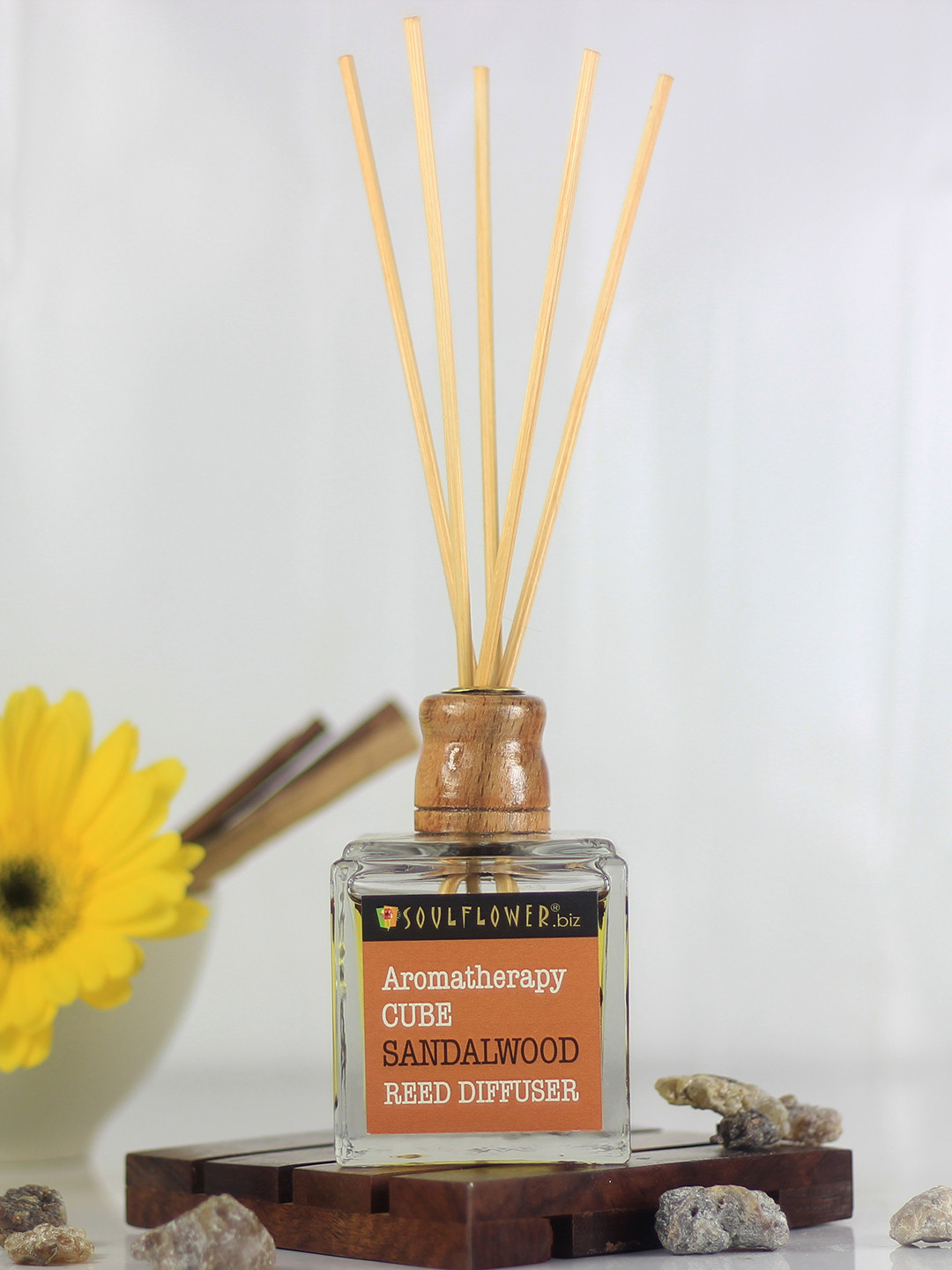 Buy Soulflower Sandalwood Reed Diffuser Set - Aroma Oil Diffusers for ...