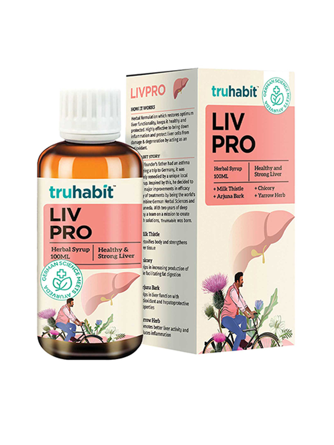 Buy TruHabit Livpro Milk Thistle Liver Detox Syrup 100ml - Herbal ...