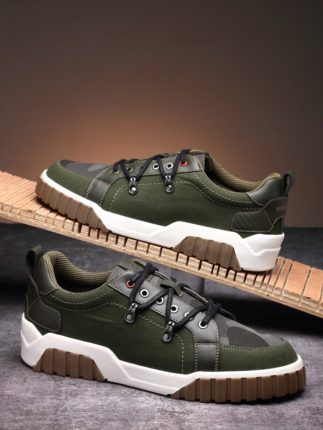 Buy SOLETHREADS REBEL Men Suede Memory Foam Insole Anti Skid Contrast ...