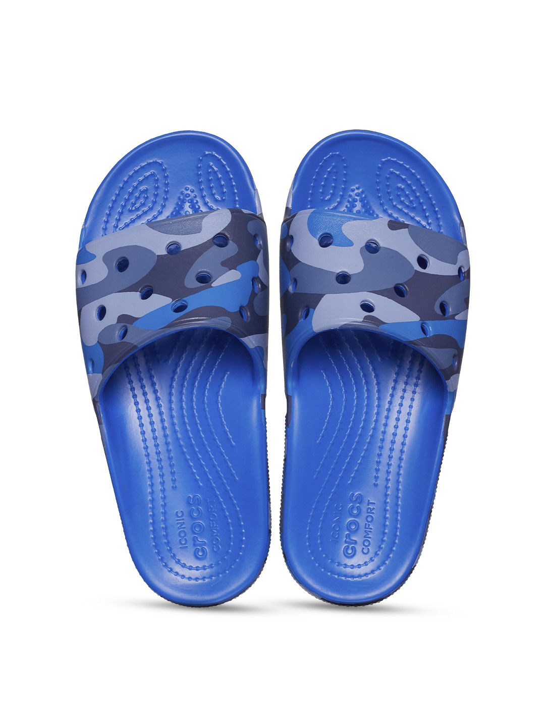 Buy Crocs Unisex Printed Croslite Sliders - Flip Flops for Unisex ...