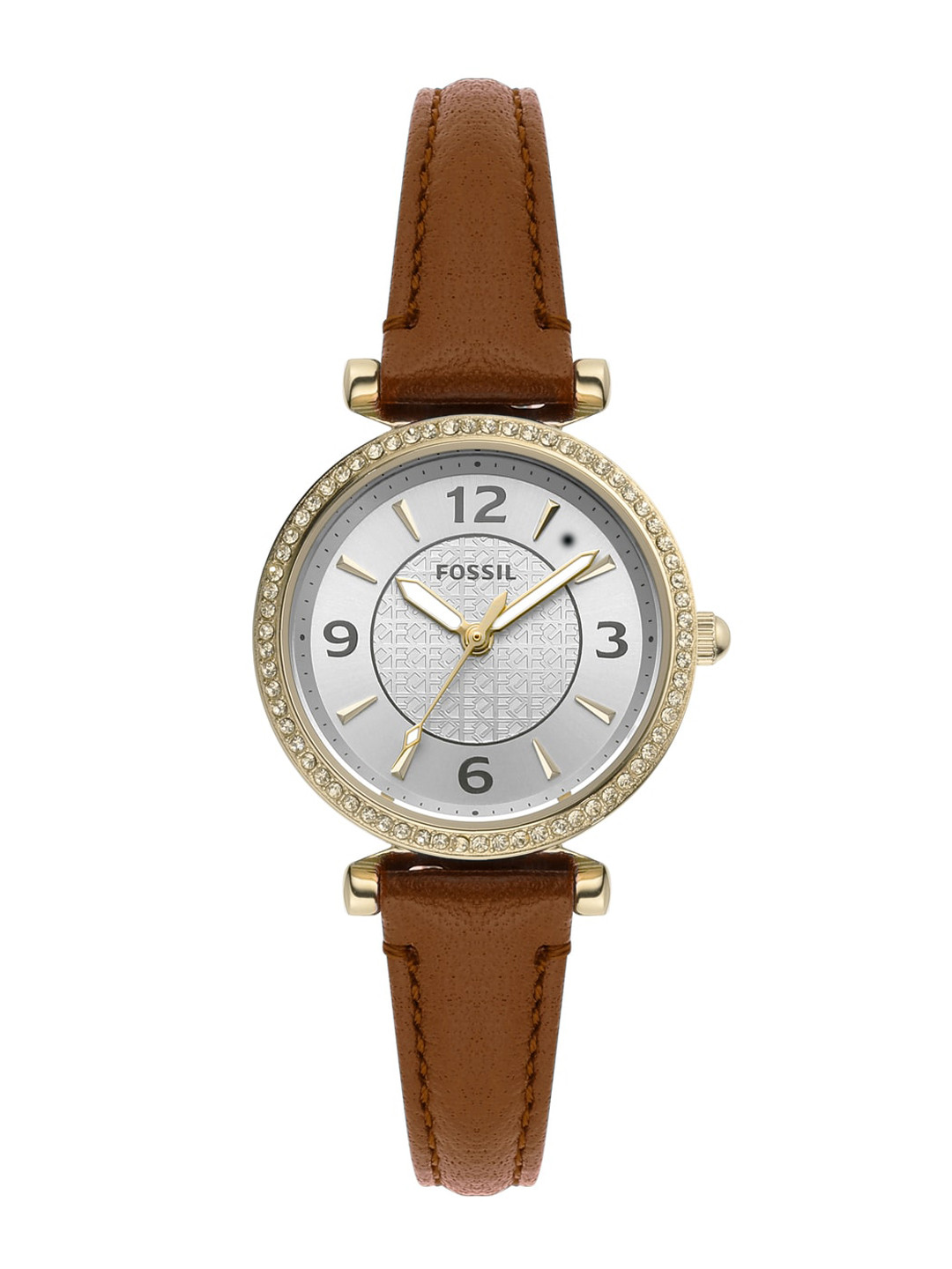 Buy Fossil Women Embellished Dial & Leather Straps Carlie Analogue ...