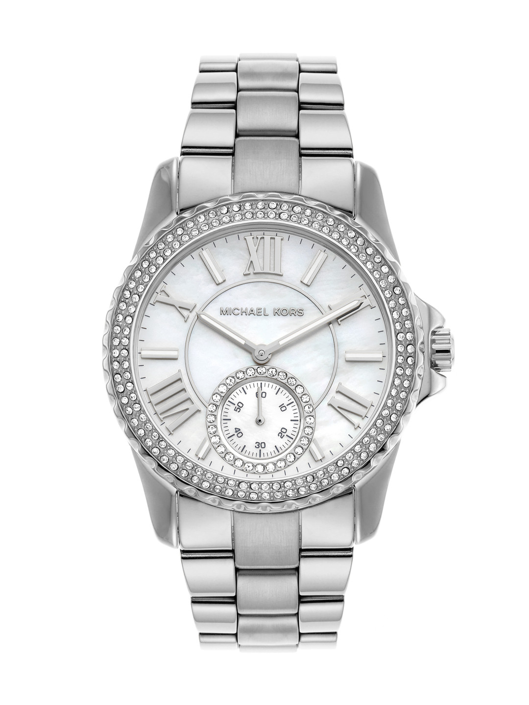 Buy Michael Kors Women Embellished Dial & Stainless Steel Analogue ...