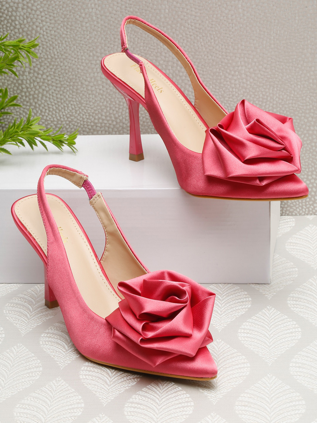 Buy Flat N Heels Pointed Toe Stiletto Pumps With Backstrap - Heels for ...