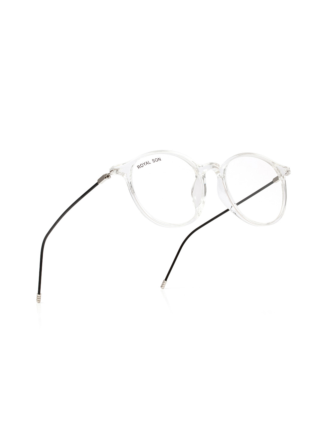 Buy ROYAL SON Unisex Transparent Full Rim Round Frames - Frames for ...