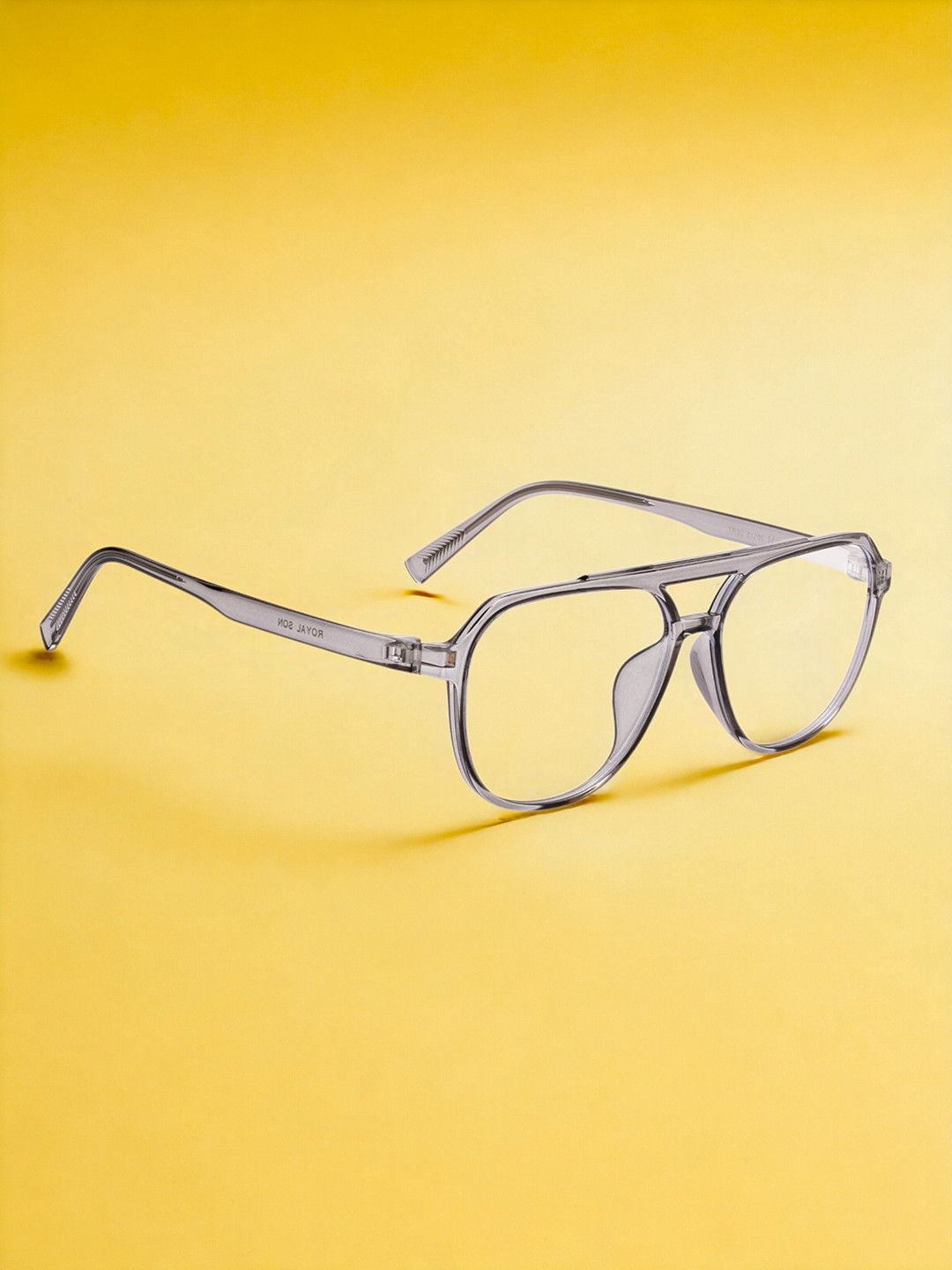 Buy ROYAL SON Unisex Transparent Full Rim Aviator Frames - Frames for ...