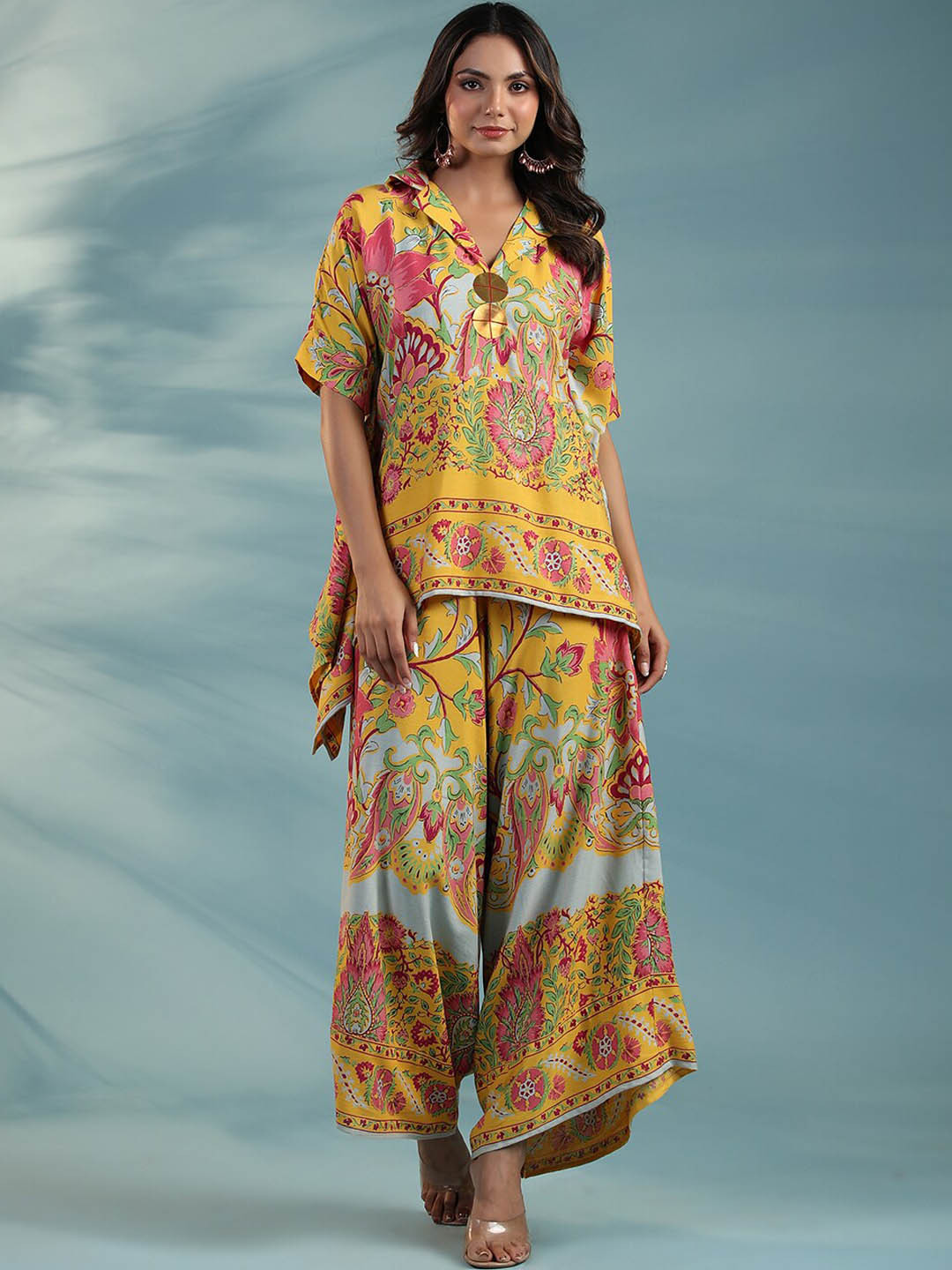 Buy PRATAP SONS Printed Tunic With Palazzos - Co Ords for Women ...