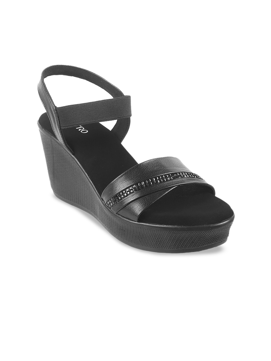 Buy Metro Embellished Open Toe Wedges With Backstrap - Heels for Women ...