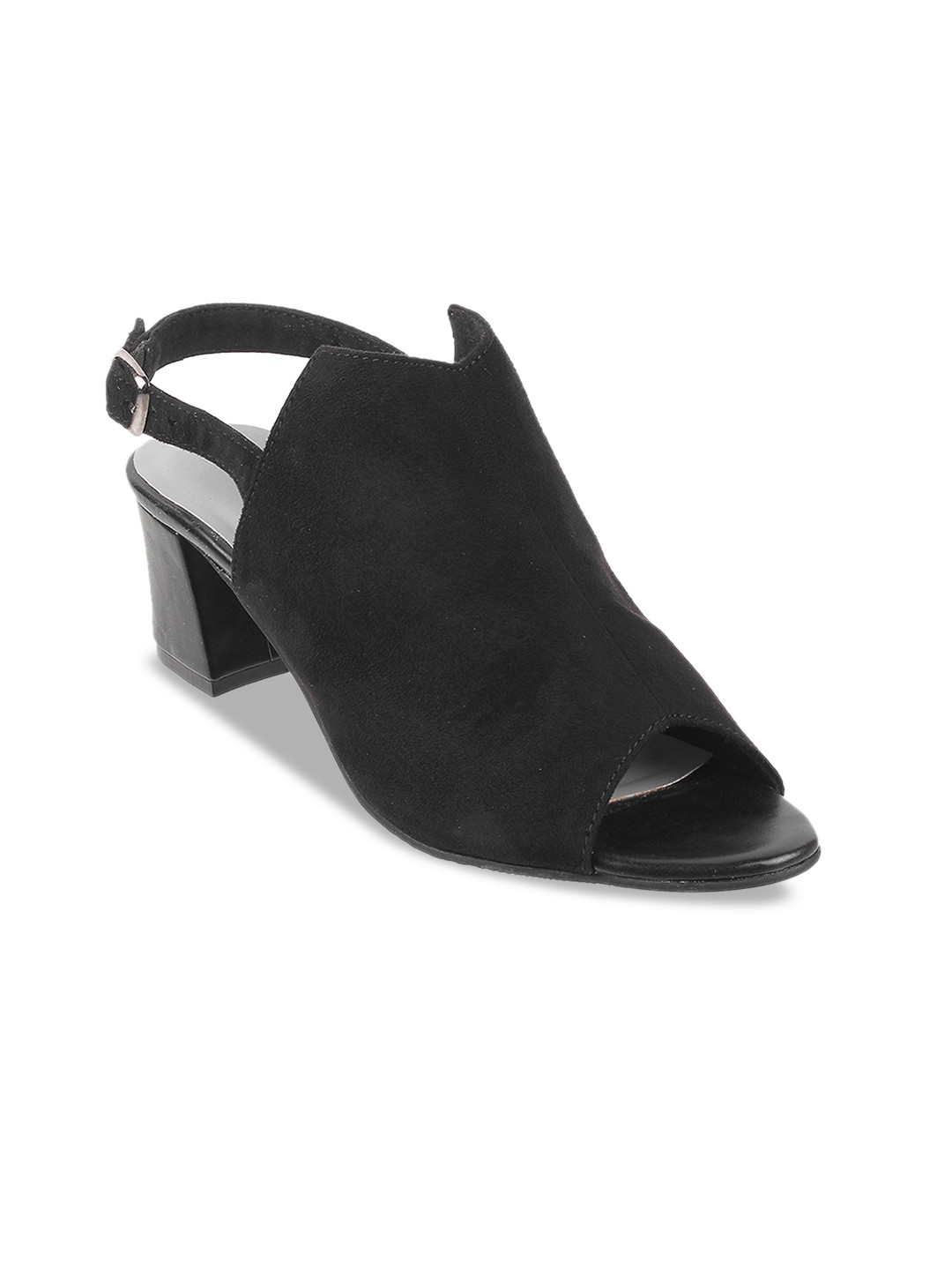 Buy Mochi Open Toe Block Mules With Buckle Closure - Heels for Women ...