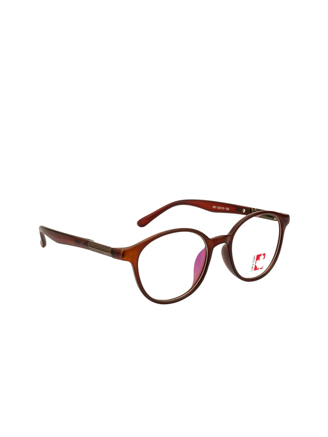 Buy Clark N Palmer Unisex Brown Solid Full Rim Oval Frames - Frames for ...