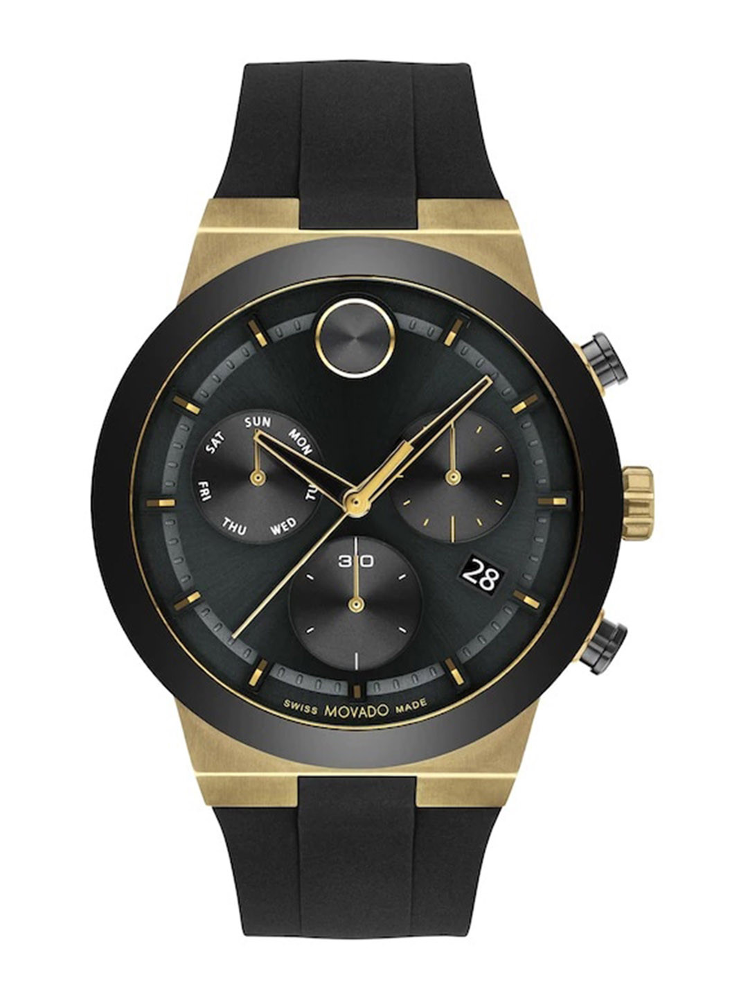 Buy Movado Bold Fusion Swiss Qtz Chrono Men Black Round Dial Watch ...