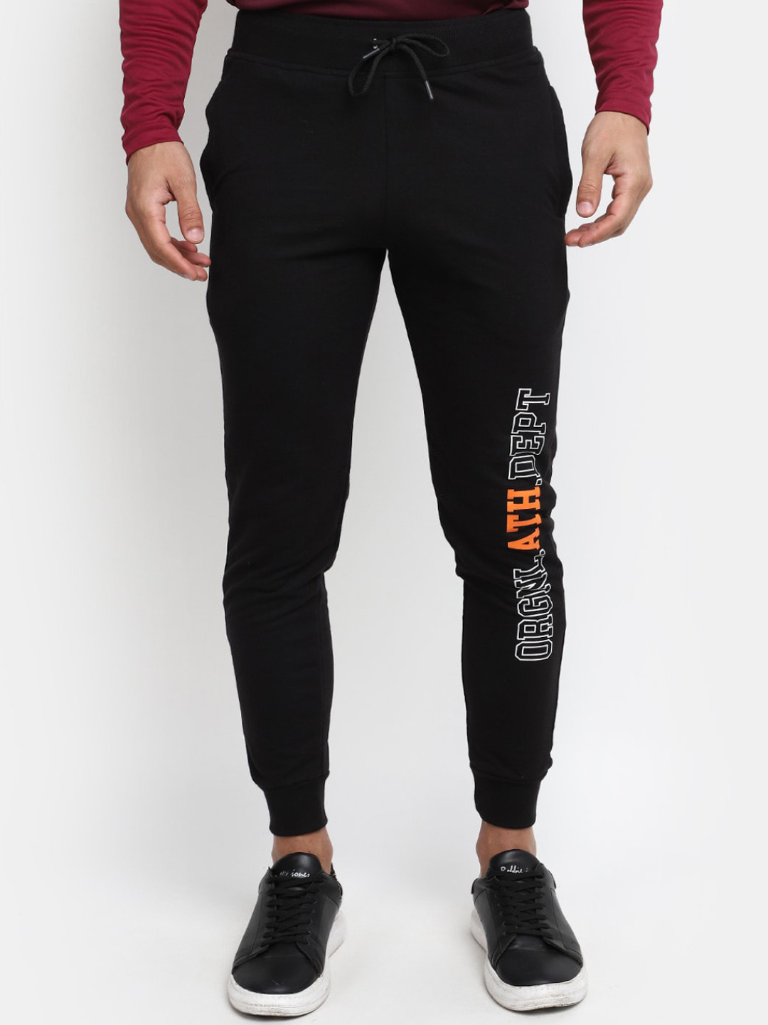 Buy V Mart Men Typography Printed Regular Fit Cotton Track Pants ...