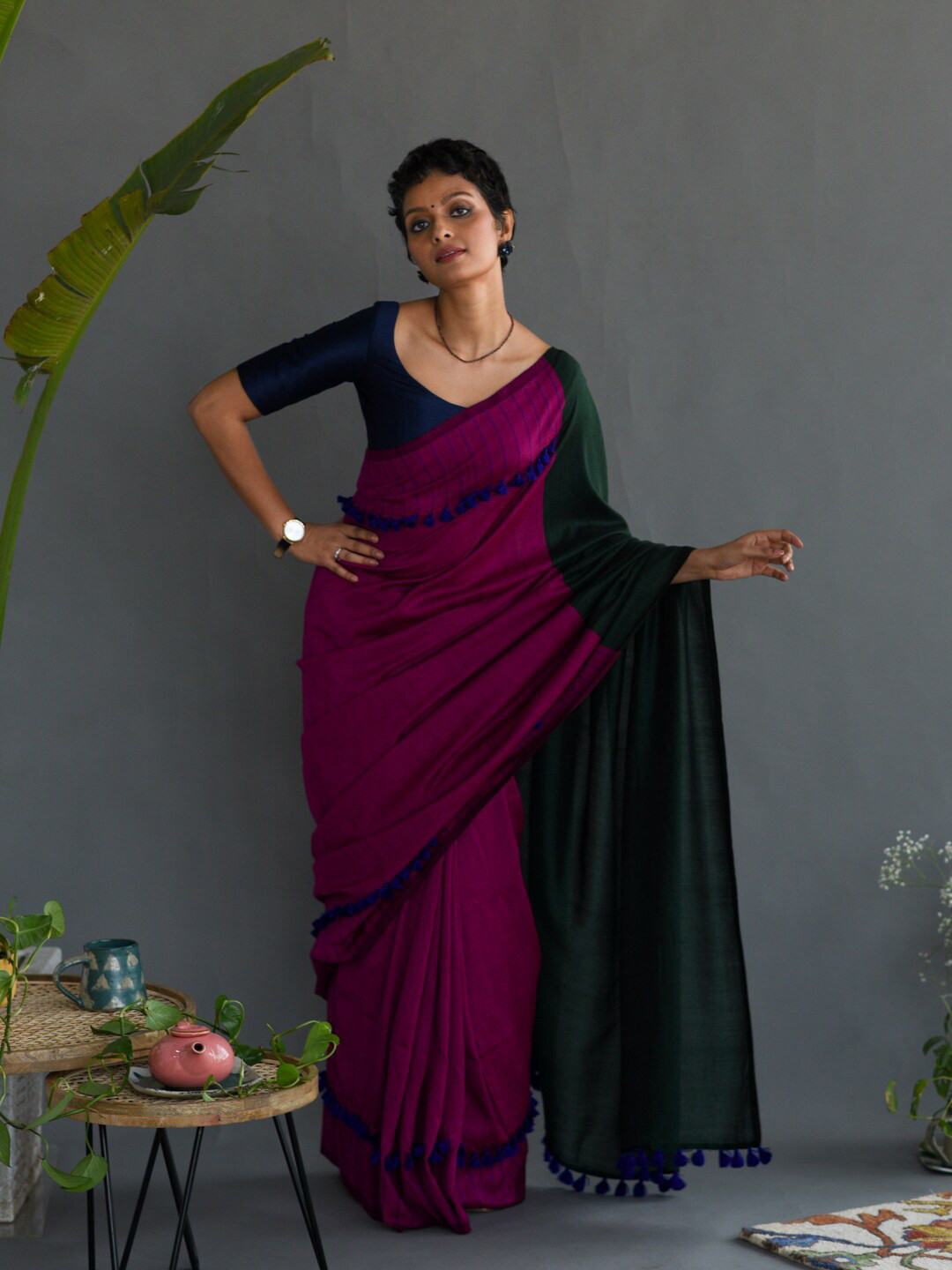 Buy Suta Colourblocked Saree - Sarees for Women 24623670 | Myntra