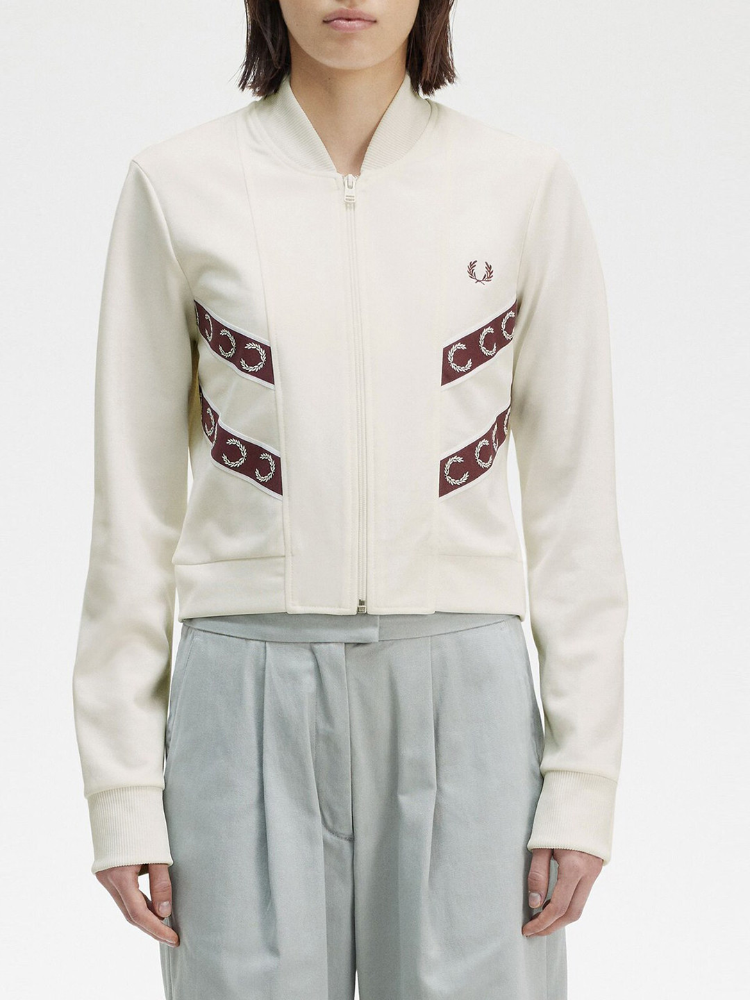 Buy Fred Perry Contrast Tape Detailed Bomber Jacket - Jackets for Women ...
