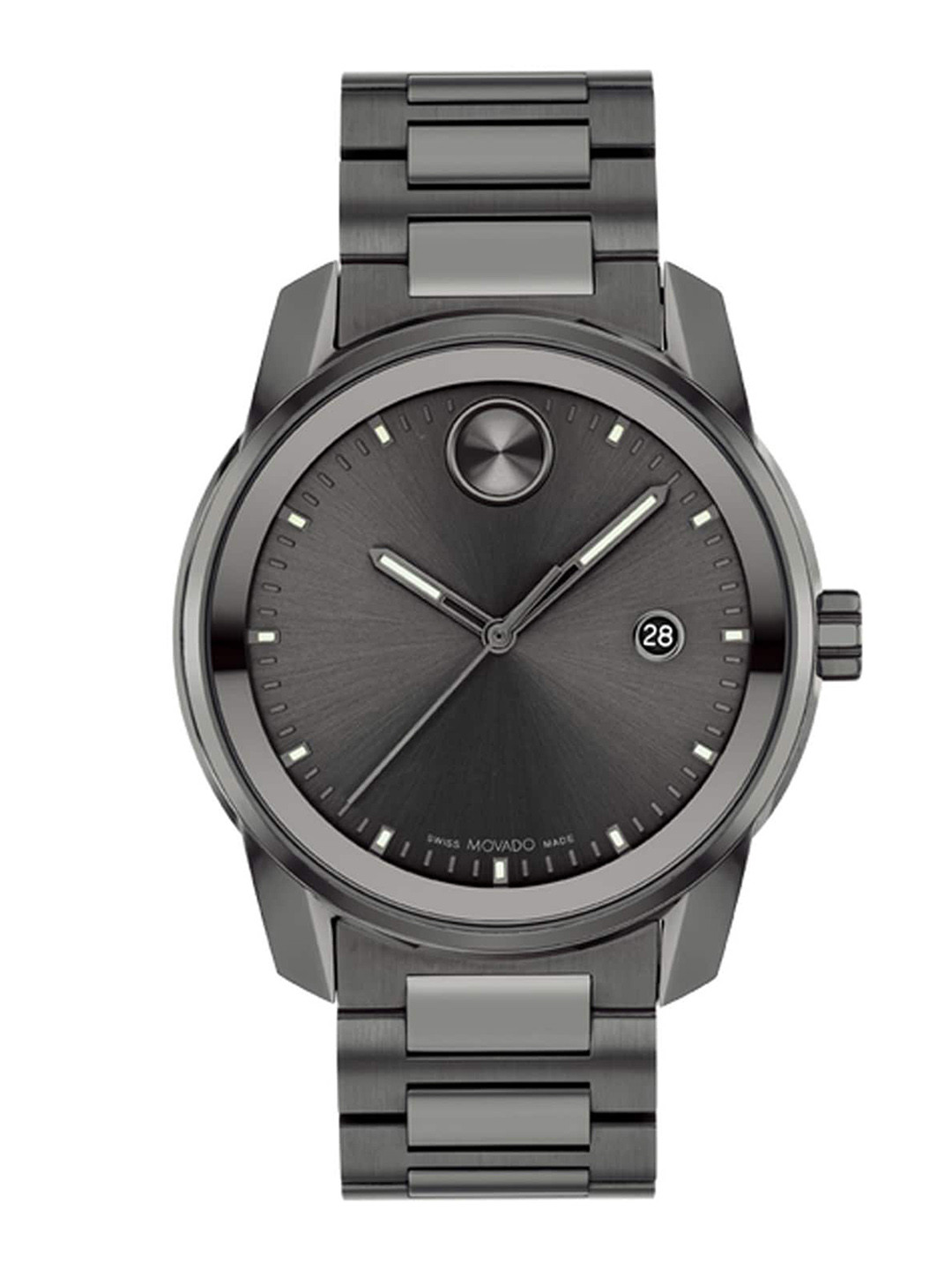 Buy Movado Bold Verso Men Swiss Qtz Gunmetal Round Dial Watch 3600860 ...