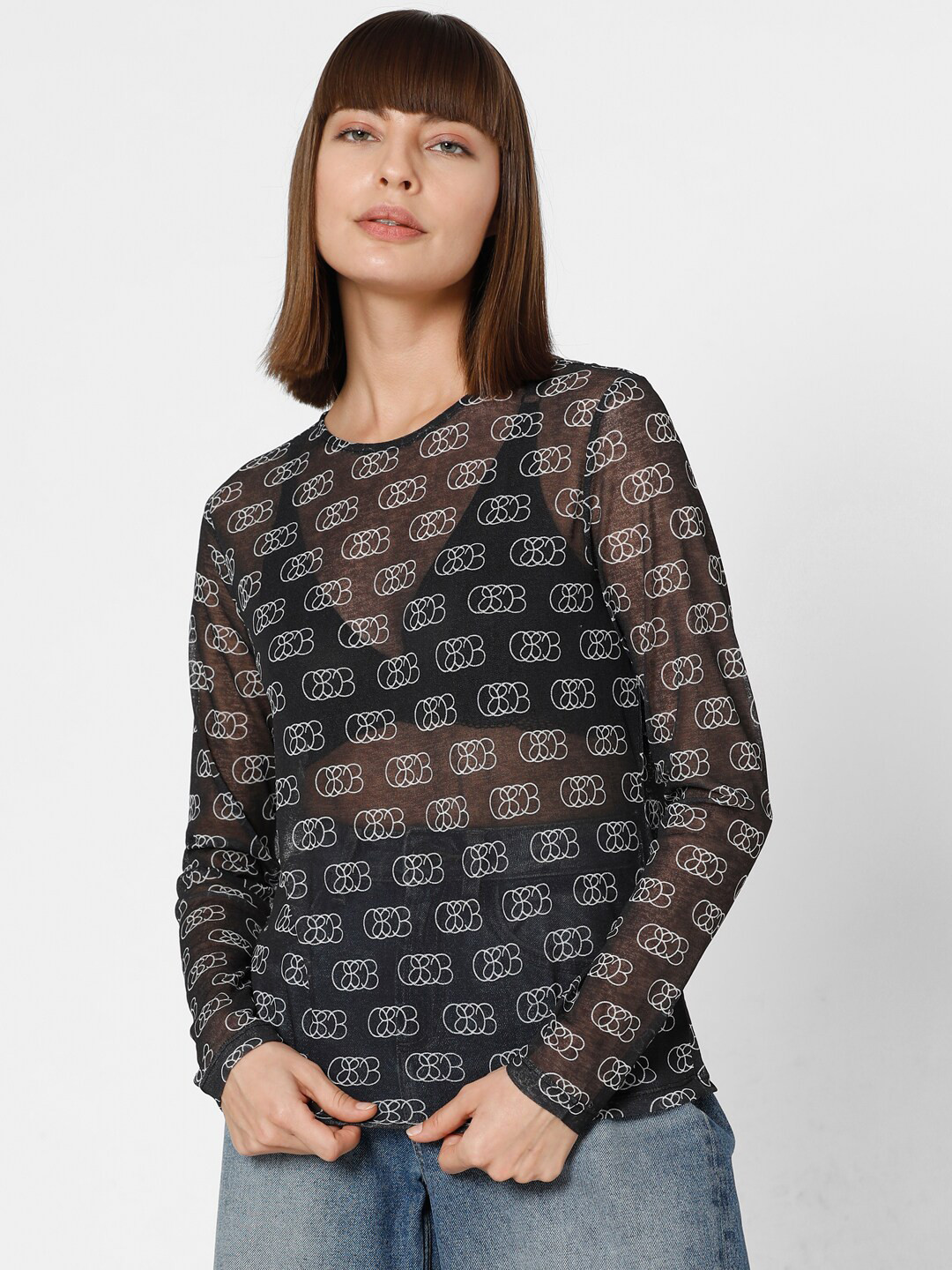 Buy Vero Moda Floral Printed Sheer Top - Tops for Women 24637294 | Myntra