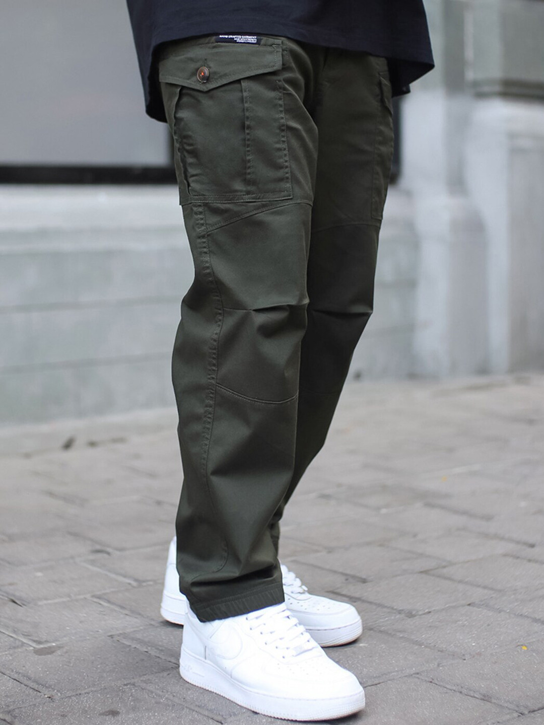 Buy Powerlook Men Mid Rise Regular Fit Cargos - Trousers for Men ...