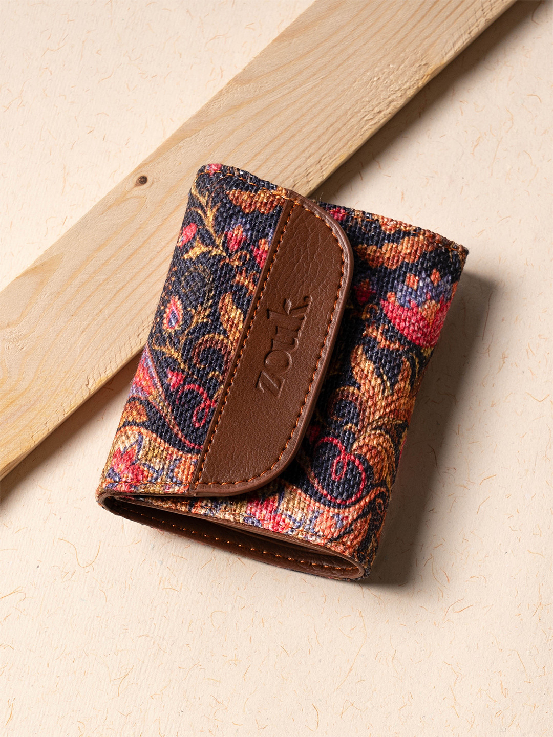 Buy ZOUK Women Floral Printed Fabric Three Fold Wallet - Wallets for ...