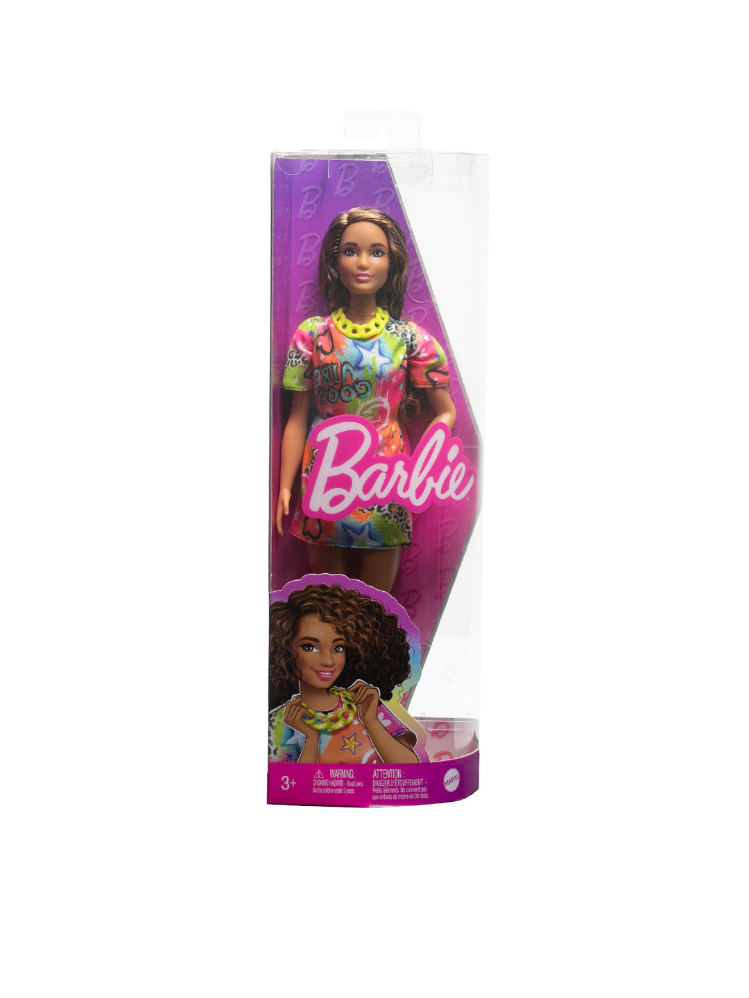 Buy Barbie Fashionistas Doll #210 With Brown Hair In Bun And Colorful ...