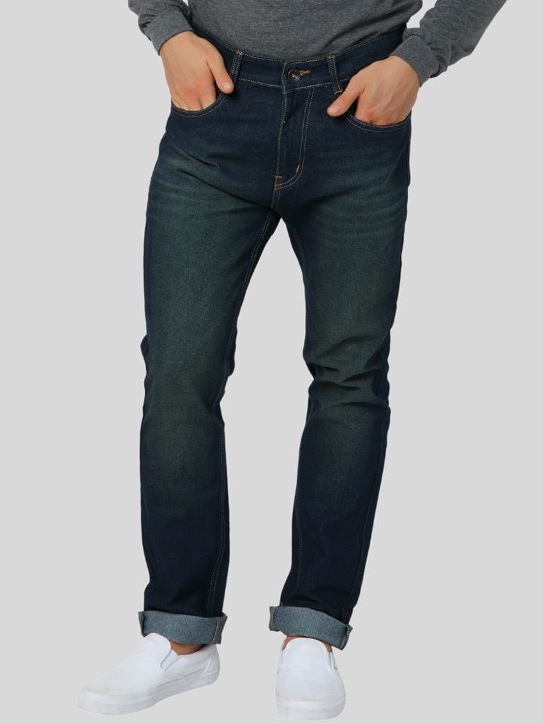 Buy Ben Martin Men Ben Slim Fit Clean Look Light Fade Stretchable Jeans ...