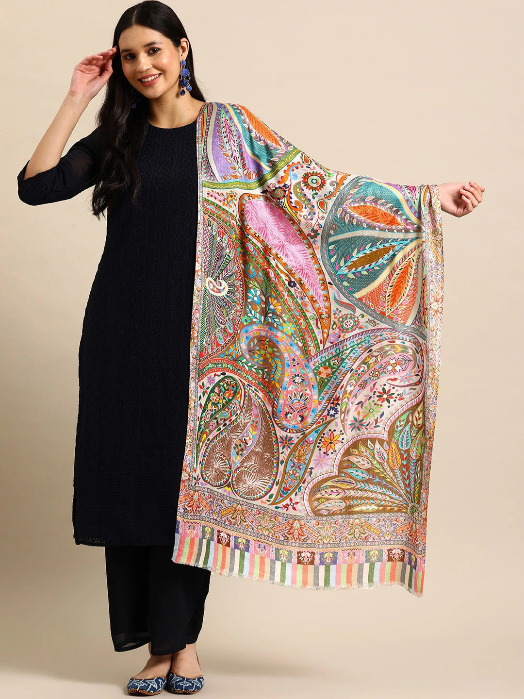 Buy Sangria Paisley Printed Modal Stole - Stoles for Women 24642656 ...