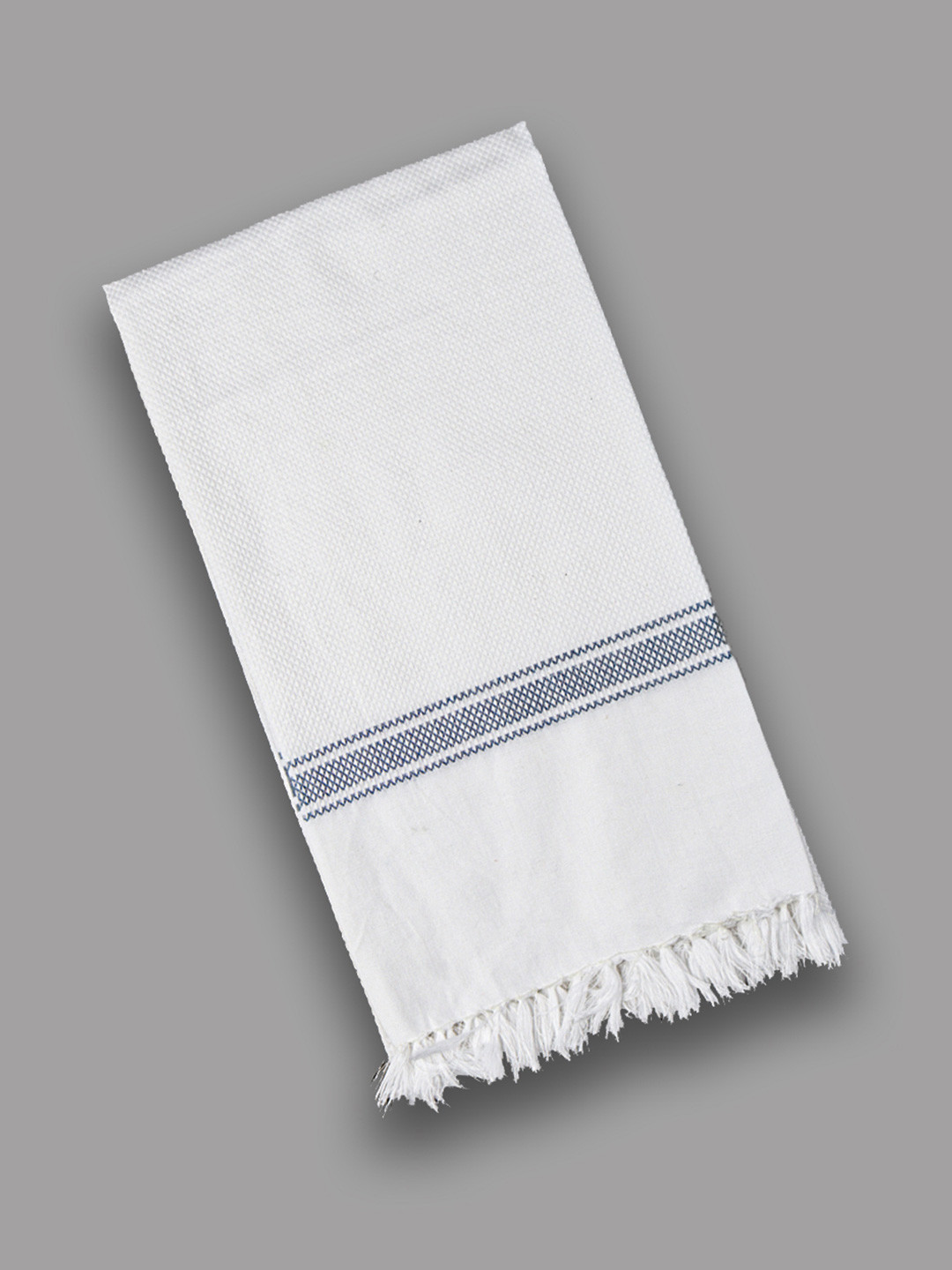 Buy Ramraj Pack Of 3 Pure Cotton Printed White 150 GSM Bath Towels ...