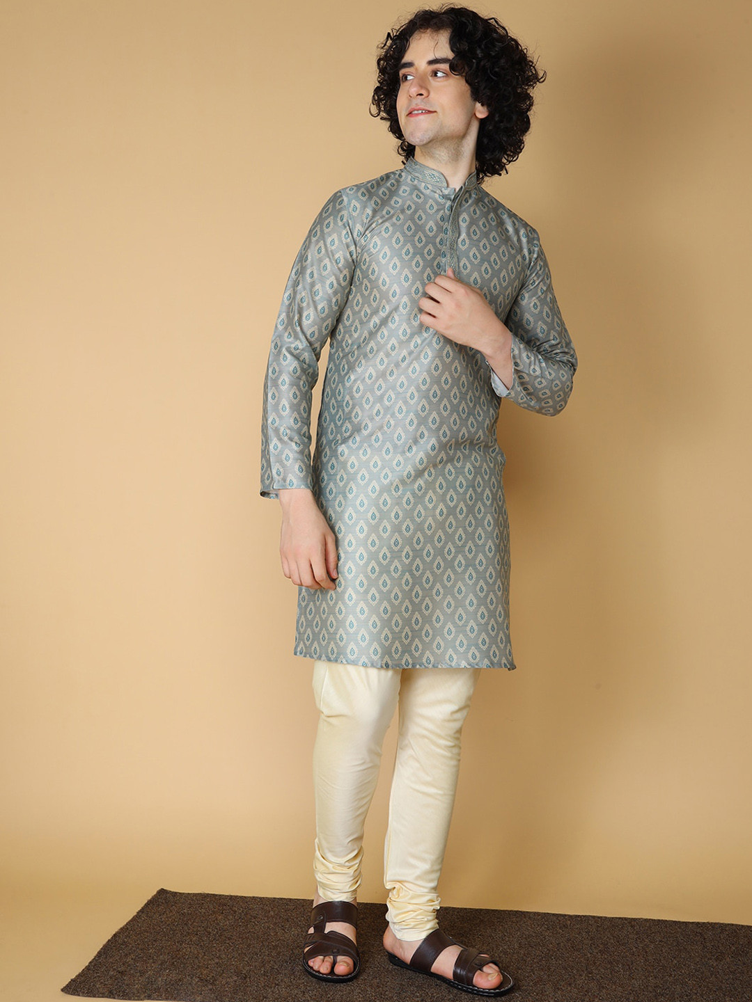 Buy Sultan The King Of Kurta Ethnic Motifs Printed Thread Work Straight ...